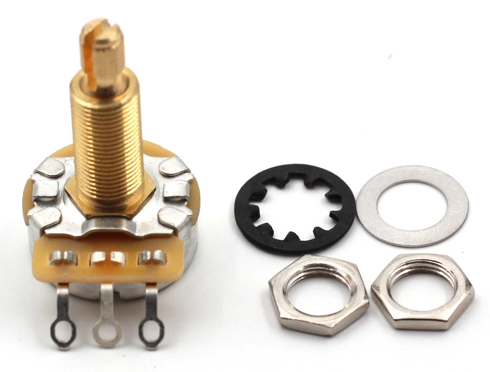 Set of 4 (4X) CTS Custom 450S 525K LONG Split Shaft Audio Taper Potentiometers - 450G