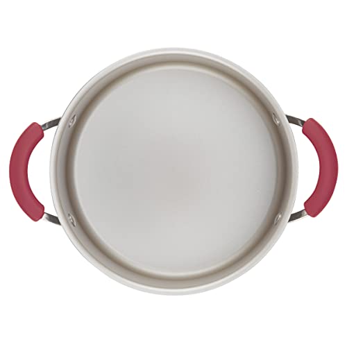 Rachael Ray Get Cooking! Nonstick Cookware Pots and Pans Set, Includes Baking Pan and Cooking Tools, 12 Piece - Burgundy,Red