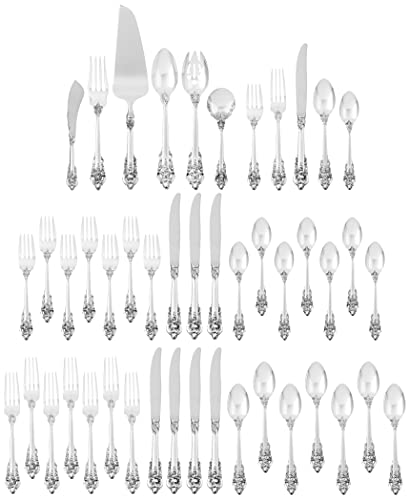 Wallace Grande Baroque 46-Piece Sterling Flatware Set