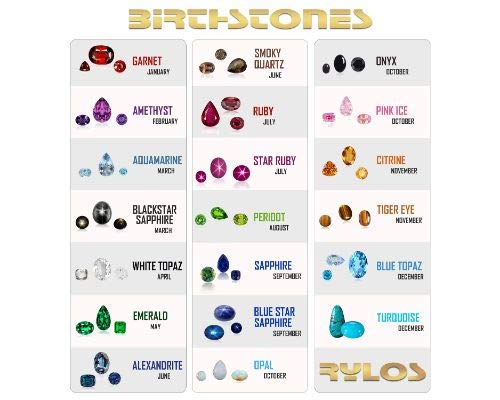 RYLOS Rings for Women 14K Gold Plated Silver Ring Classic Style Birthstone Ring 6X4MM Gemstone & Diamonds July Star Ruby Jewelry for Women Size 6