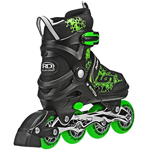 Roller Derby ION 7.2 Inline Skates with Aluminum frames and Adjustable Sizing for growing feet, Small (11-1)