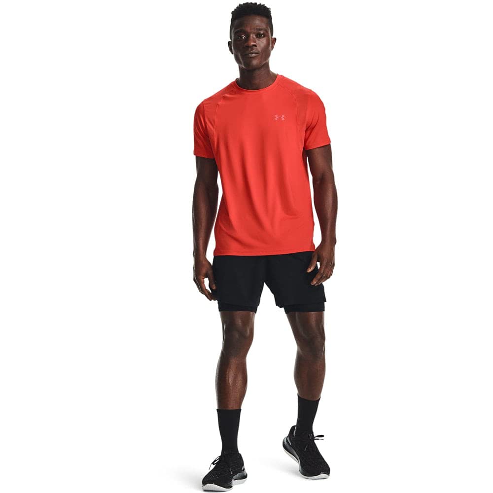 Under Armour Iso-chill Run 2n1 Shorts, Black (001)/Reflective, Medium