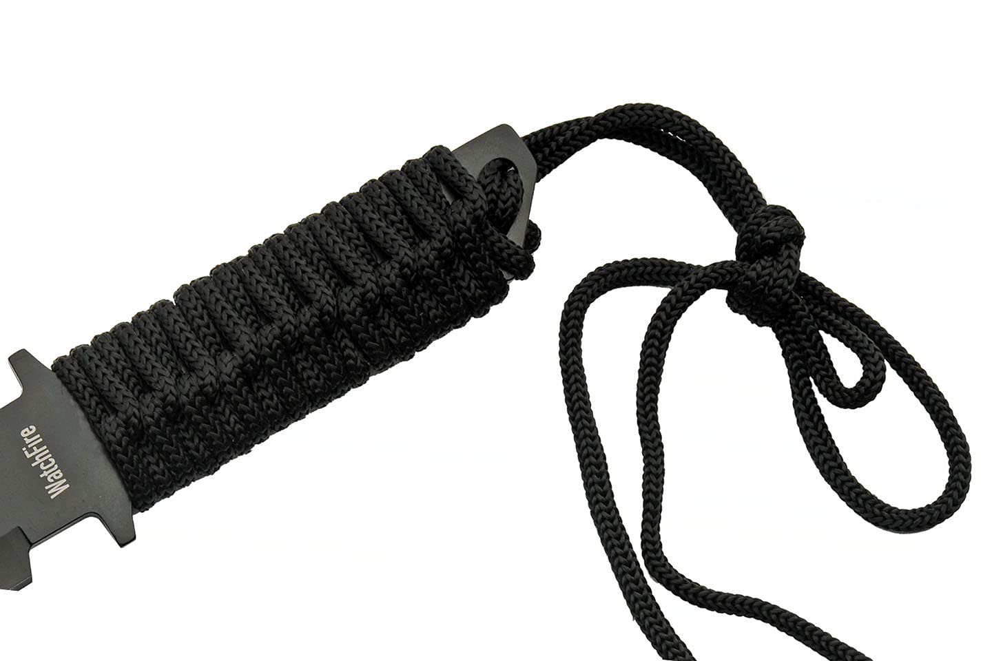 Szco Supplies 11β Nylon Wrapped Tanto Blade Survivor Knife with Fire Starter and Sheath, Black, (211551)
