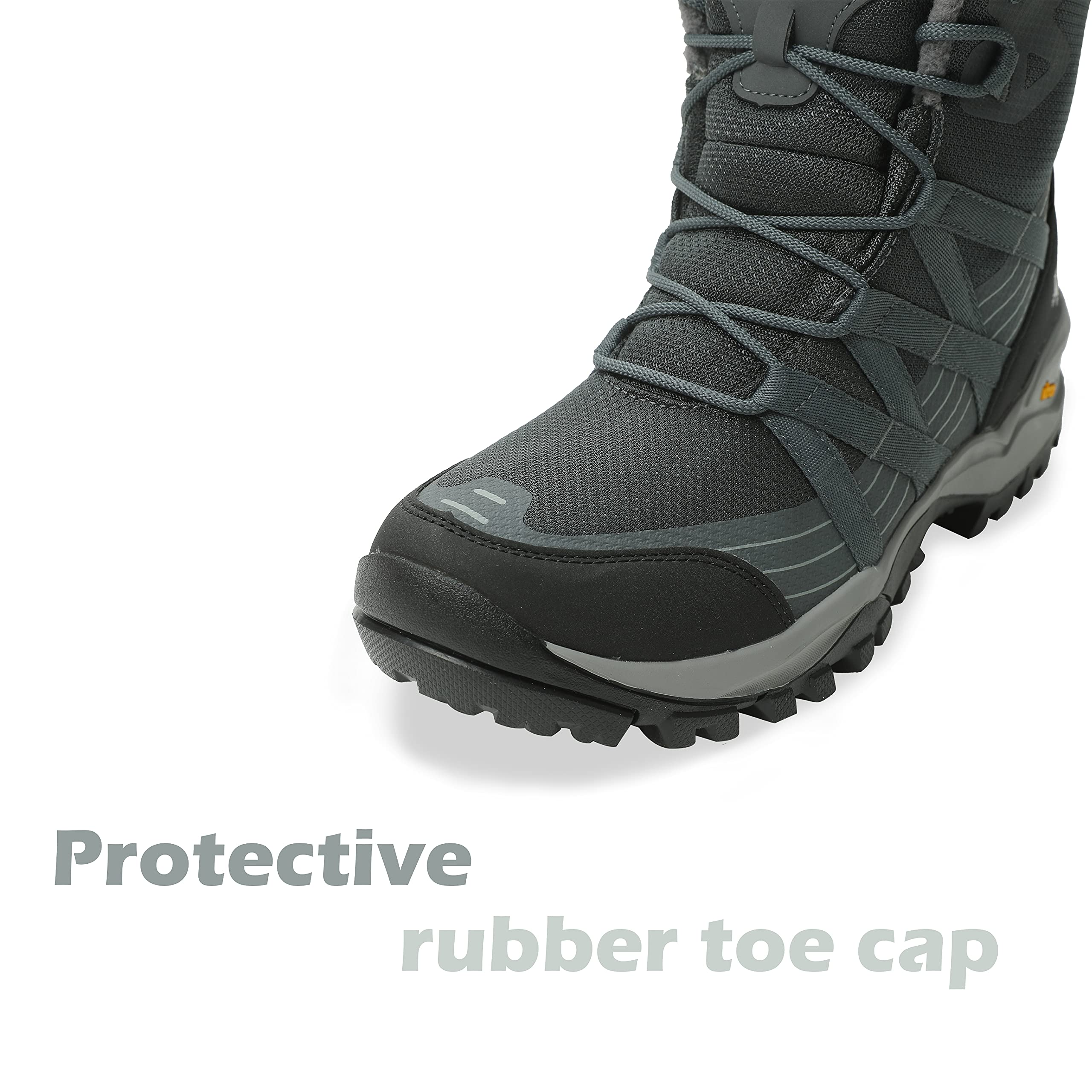 wantdo Women's Waterproof Hiking Boots Non-Slip Work Boots Comfortable Outdoor Ankle Boots Arch Support