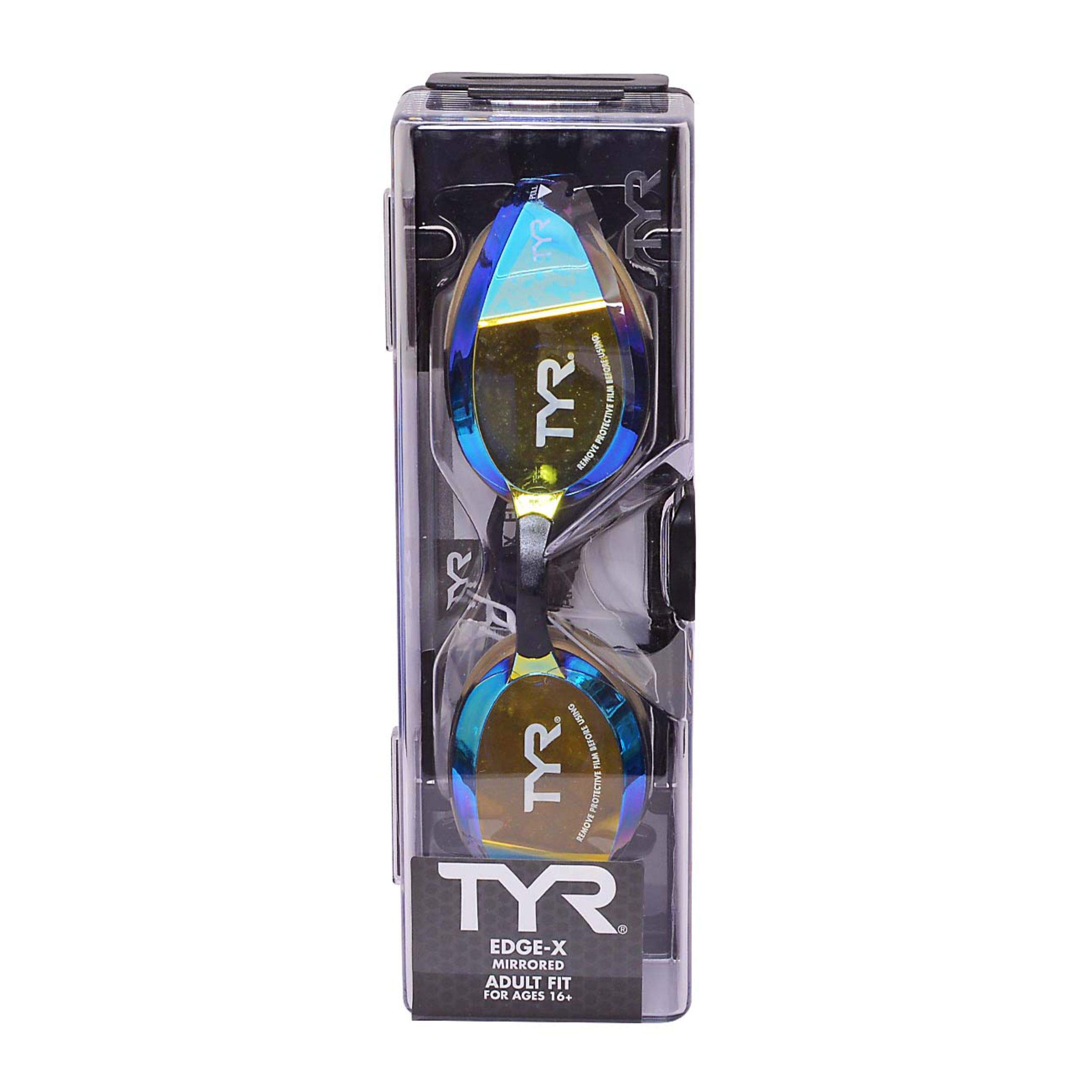 TYR Edge-x Racing Mirrored Adult Fit, Gold/Black/Black