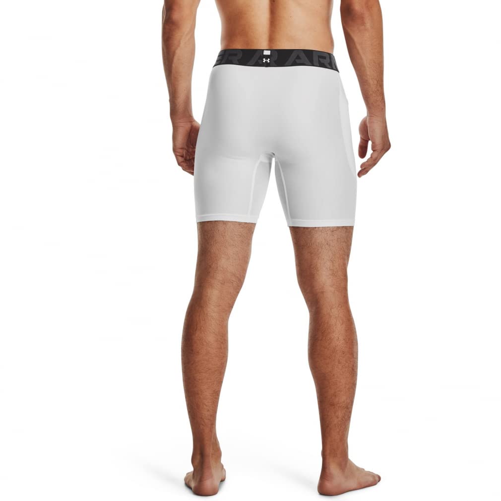 Under Armour Men's Armour HeatGear Compression Shorts , Midnight Navy (410)/White, Small