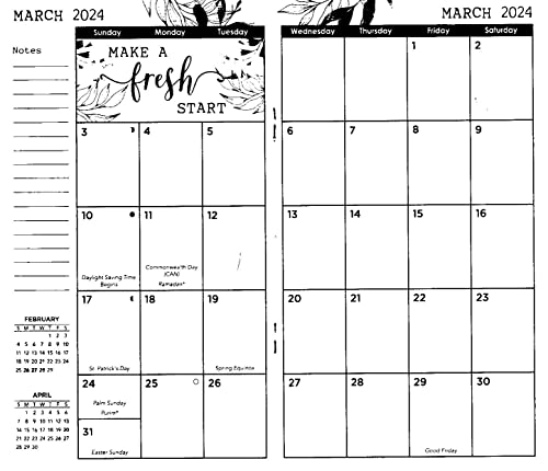 Where There is Love 2023 - 2024 2-Year Pocket Planner / Inspirations Calendar / Organizer - Monthly Page Format