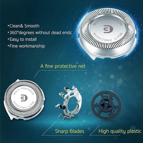 Replacement Heads For Norelco 3000 Replacement Blades Compatible With Philips Norelco Shaver 2500 S1311/82 & 3500 S3212/82 Heads.