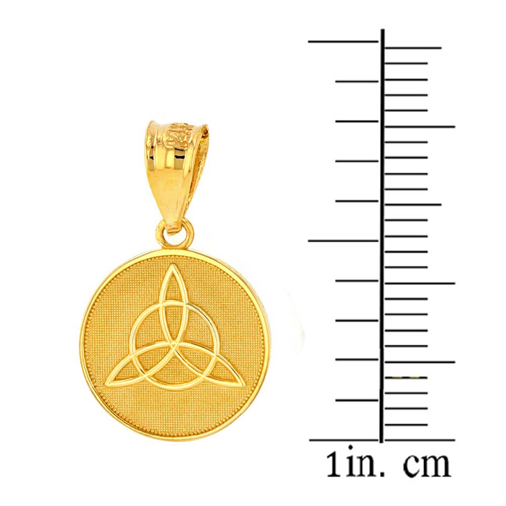 Solid 10k Yellow Gold Bohemia Leaf Feather Charm Pendant