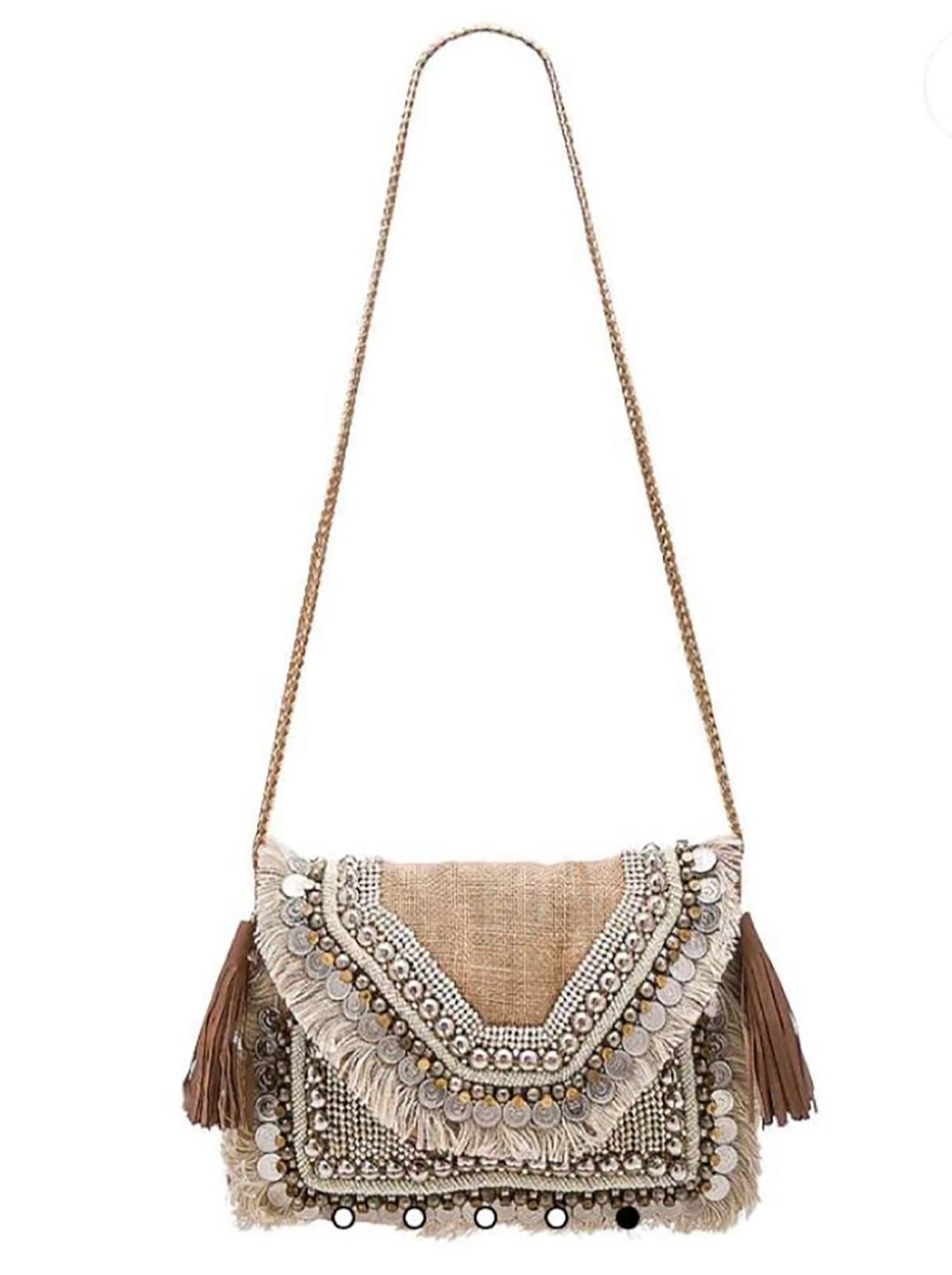 Women Shashi Clutch bag, Beige