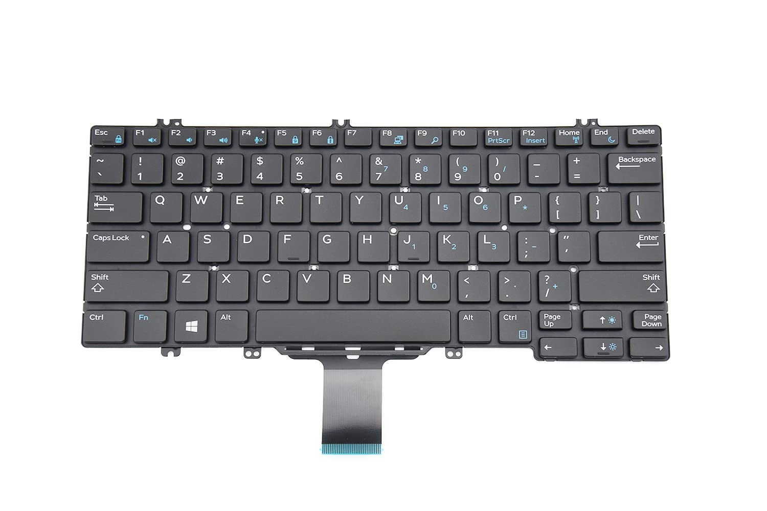 Replacement Laptop No Backlight Keyboard for DELL Latitude 5280 5288 5290 5289 7280 7290 7389 2 in1 E5280 E7280 E7380