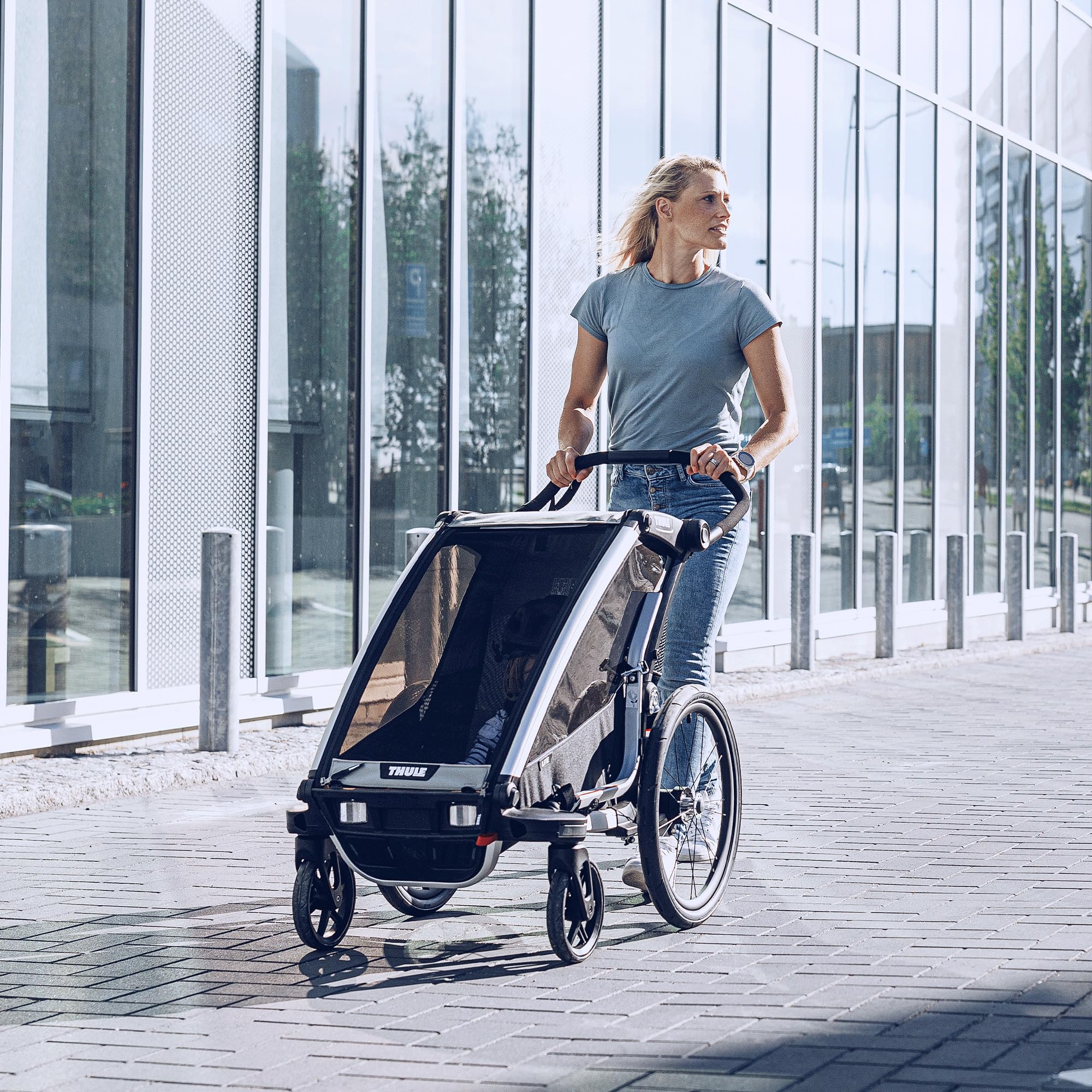 Thule Chariot Lite Multisport Trailer & Stroller, Double, Agave