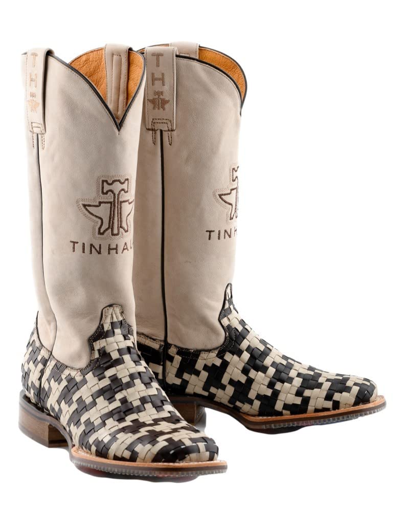 Tin Haul Women's Houndstooth Western Boot Broad Square Toe Multi 8 M US