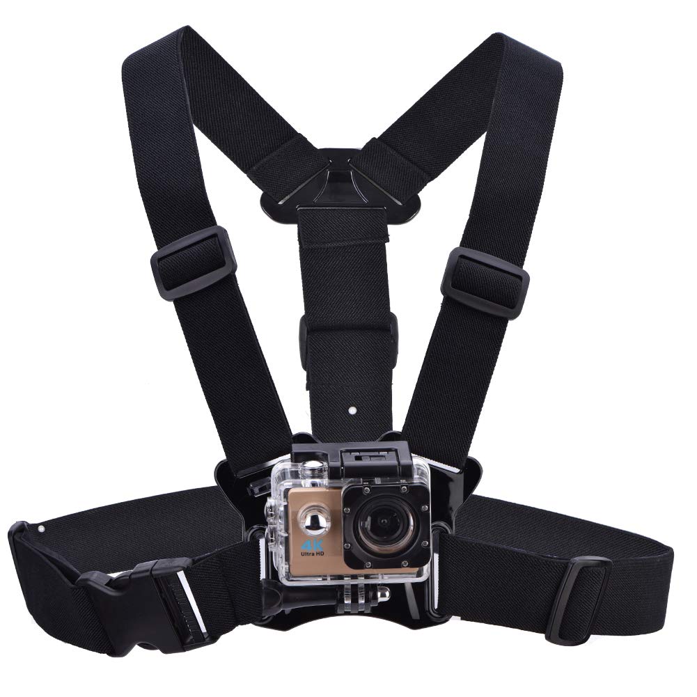 T osuny Adjustable Body Chest Strap, Mount Harness Belt for Gopro 5/4/3+/3 Sport Camera Skiing for Mountain Biking,Motocross,Paddle Sports with Adjustable and Solid Buckles