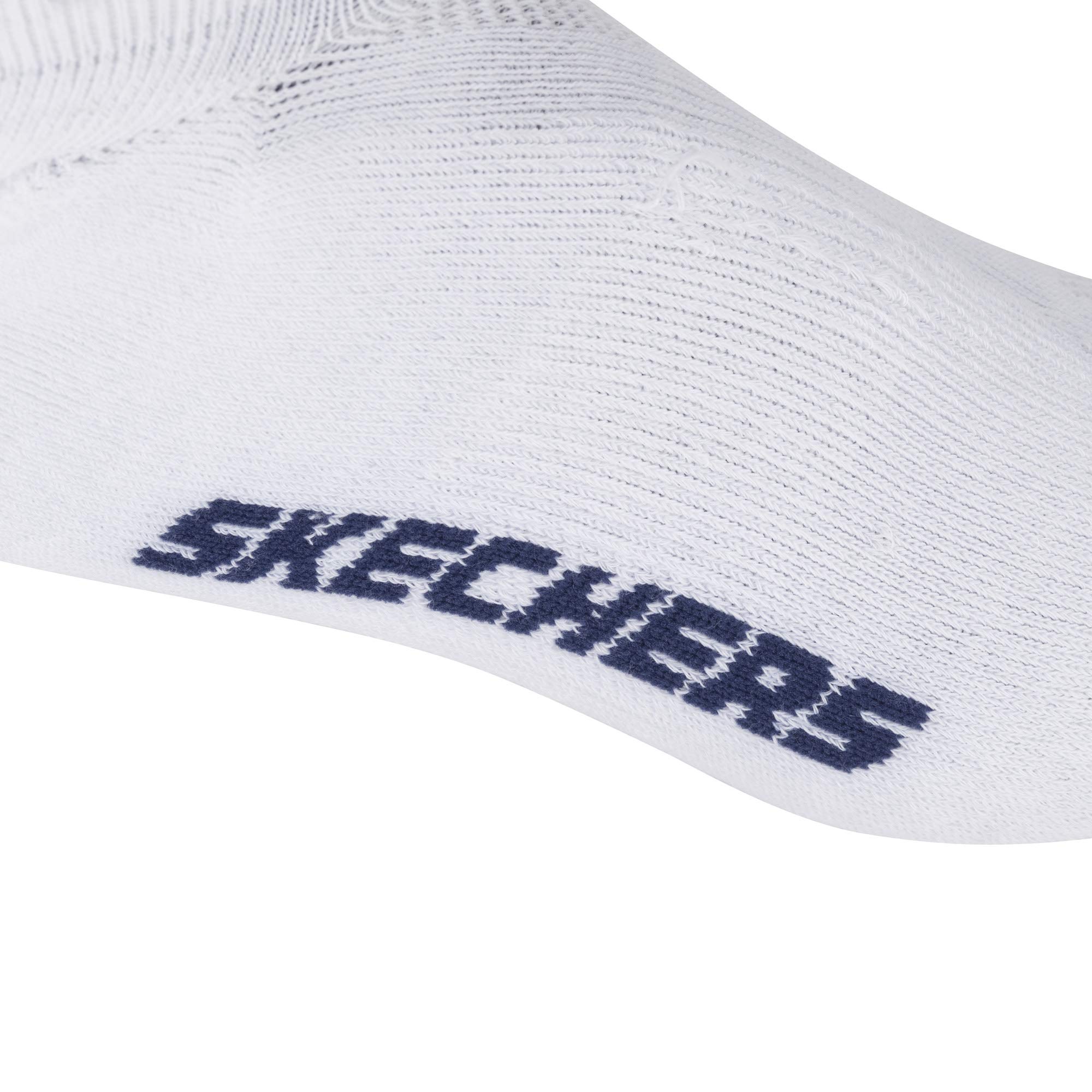 Skechers mens 6 Pack No Show Running Socks, White/Multi, 10 13 US