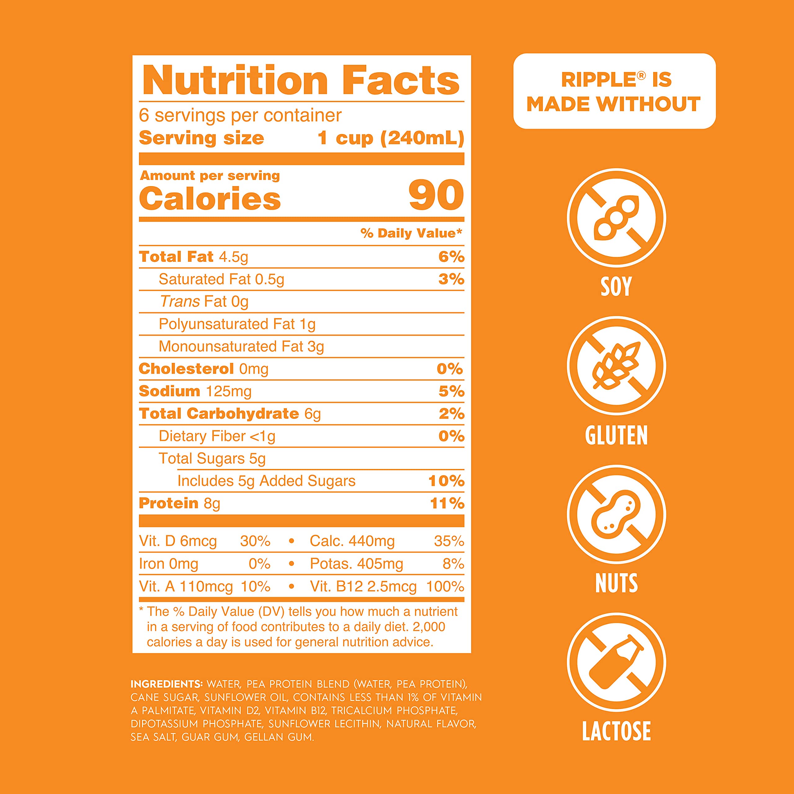 Ripple, Pea Milk, Original, 48 Oz