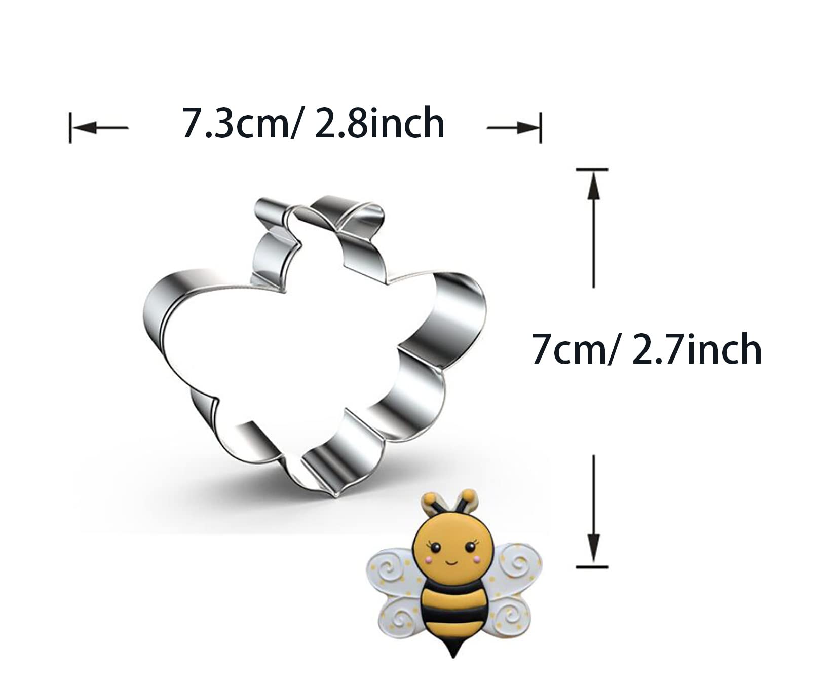 WJSYSHOP Bee Honeybee Shape Cookie Cutter - C