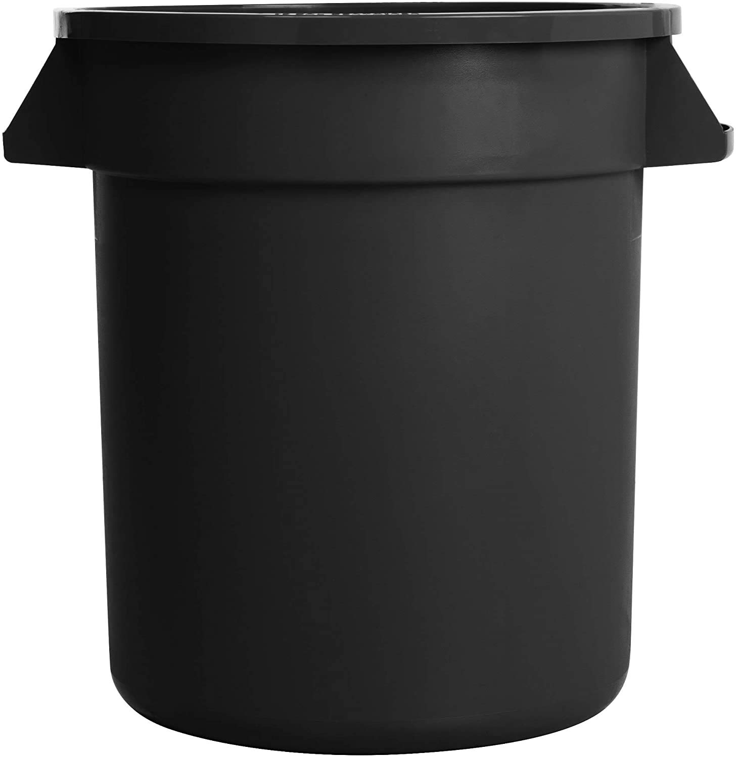 PRO&Family 41 Qt. 10 Gallon 38 Liters Black Round Commercial Trash Can and Lid. Kitchen Garbage Can Recycle Bin Trash Can Outdoor