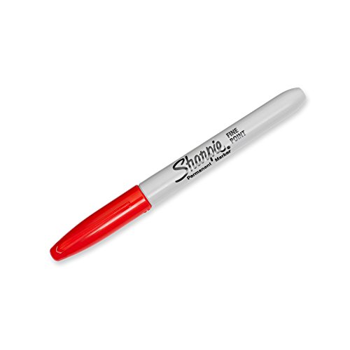 Sharpie Permanent Marker, Fine Point, Red, 1 Count