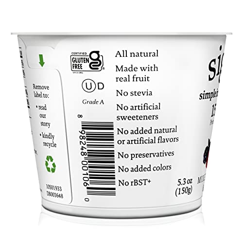 siggi's® Icelandic Strained Nonfat Yogurt, Acai Mixed Berry, 5.3 oz. Single Serve Cup – Thick, Protein-Rich Yogurt
