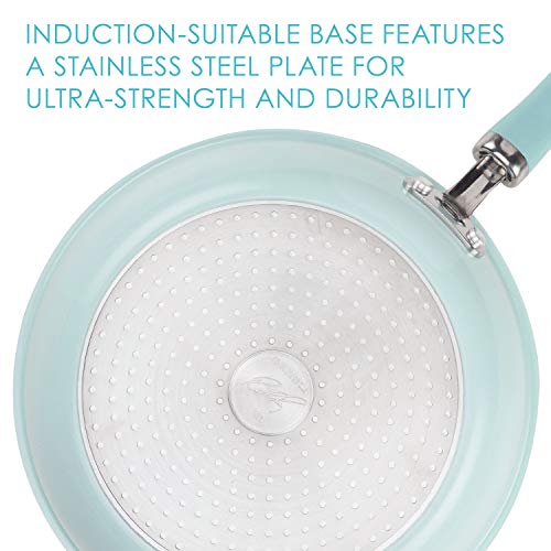 Rachael Ray Create Delicious Nonstick Cookware Pots and Pans Set, 13 Piece, Light Blue Shimmer