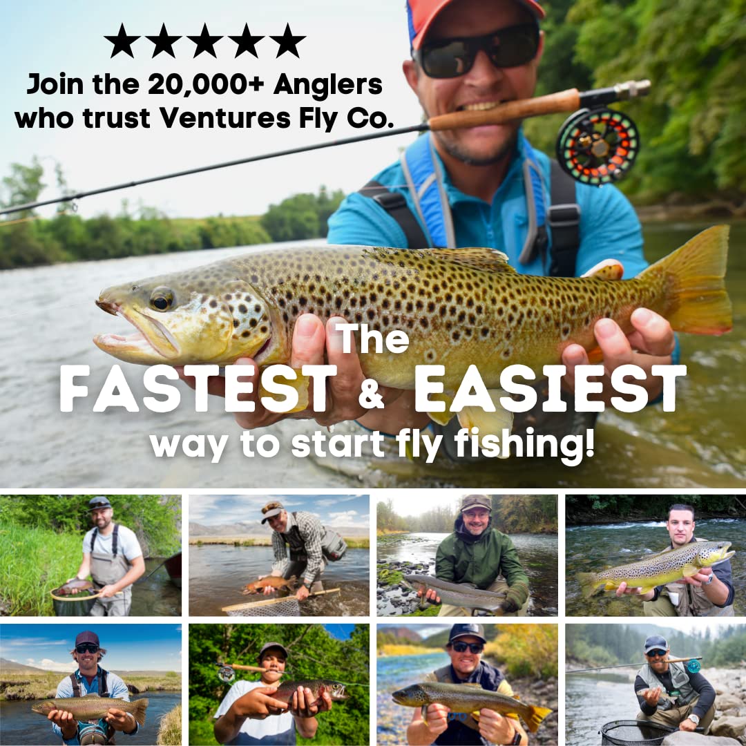 VENTURES FLY CO. | Fly Fishing Accessories Pack | Nippers & Nail Knot Tying Tool Combo, Hook Remover Forceps & Pliers, Tippet Holder, Floatant Caddy, Zinger Retractor | Trout Gear Assortment Kit