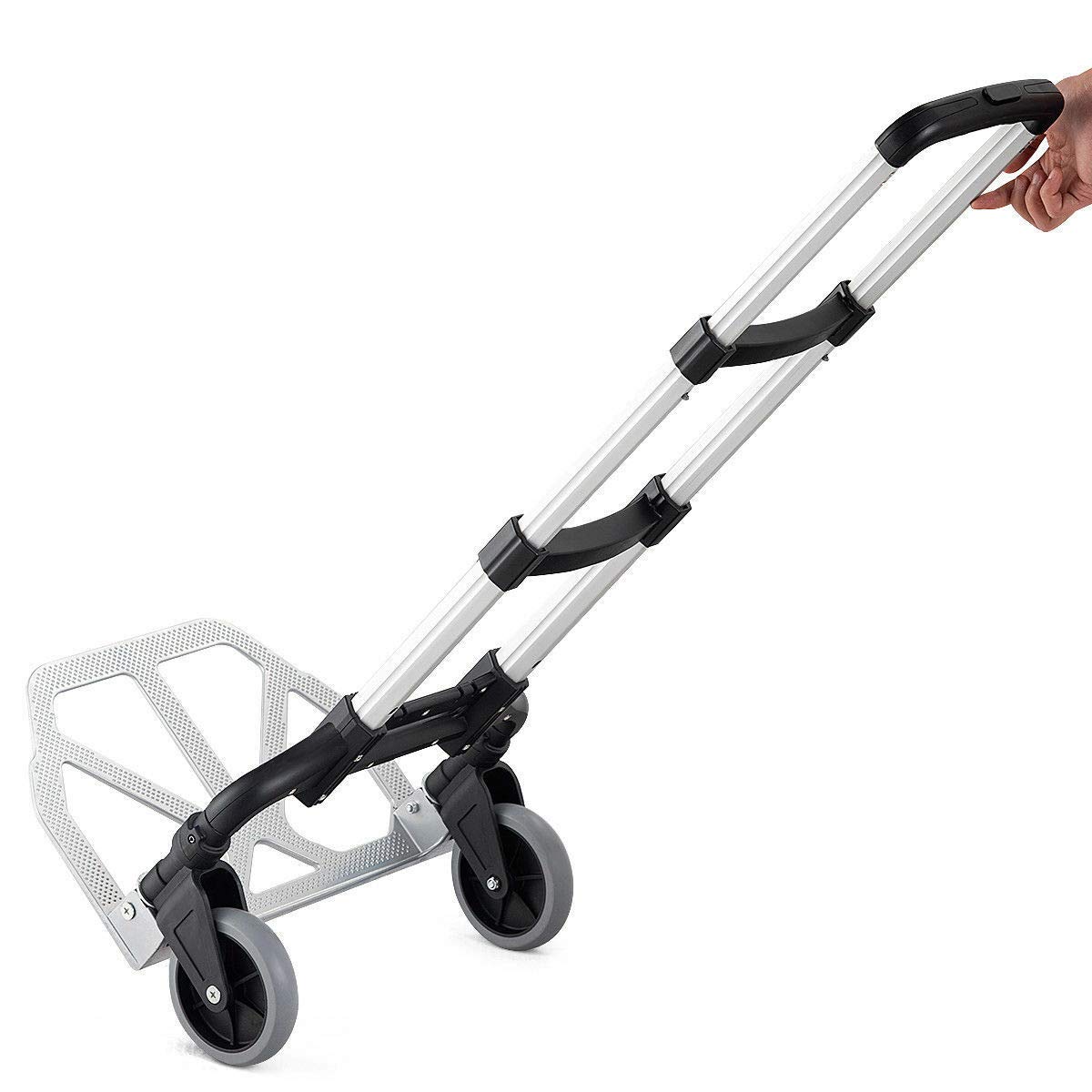 TimmyHouse Capacity 176 Lb Folding Hand Truck Cart Dolly Push Pull Box Moving Lightweight