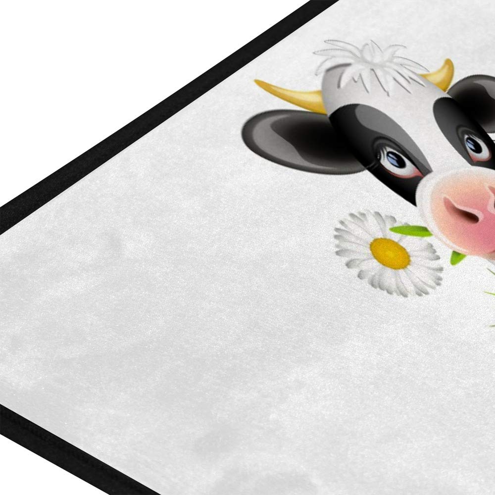 ZHIMI Kitchen Rug Anti Fatigue Kitchen Mat Cow Green Grass Runner Carpet Non-Slip Laundry Rug Home Decor Rectangle Entryway Long Mat 39 x 20 Inch