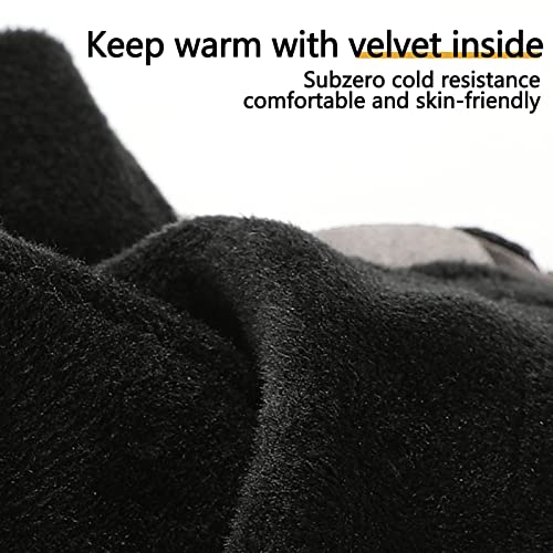 Unaone 4 Pcs Winter Gloves for Women, Touch Screen Warm Gloves Soft Knit Lining and Elastic Cuff Touchscreen Texting Gloves