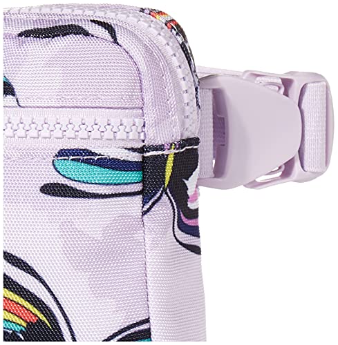 Vera Bradley Women's Recycled Lighten Up Reactive Convertible Belt Bag Sling Crossbody Bag, Lavender Butterflies, One Size