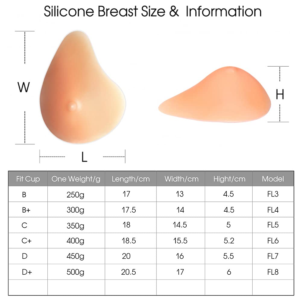 Silicone Breast Forms Mastectomy Prosthesis Crossdressers Transvestite Bra Enhancer Inserts One Piece A B C D Cup