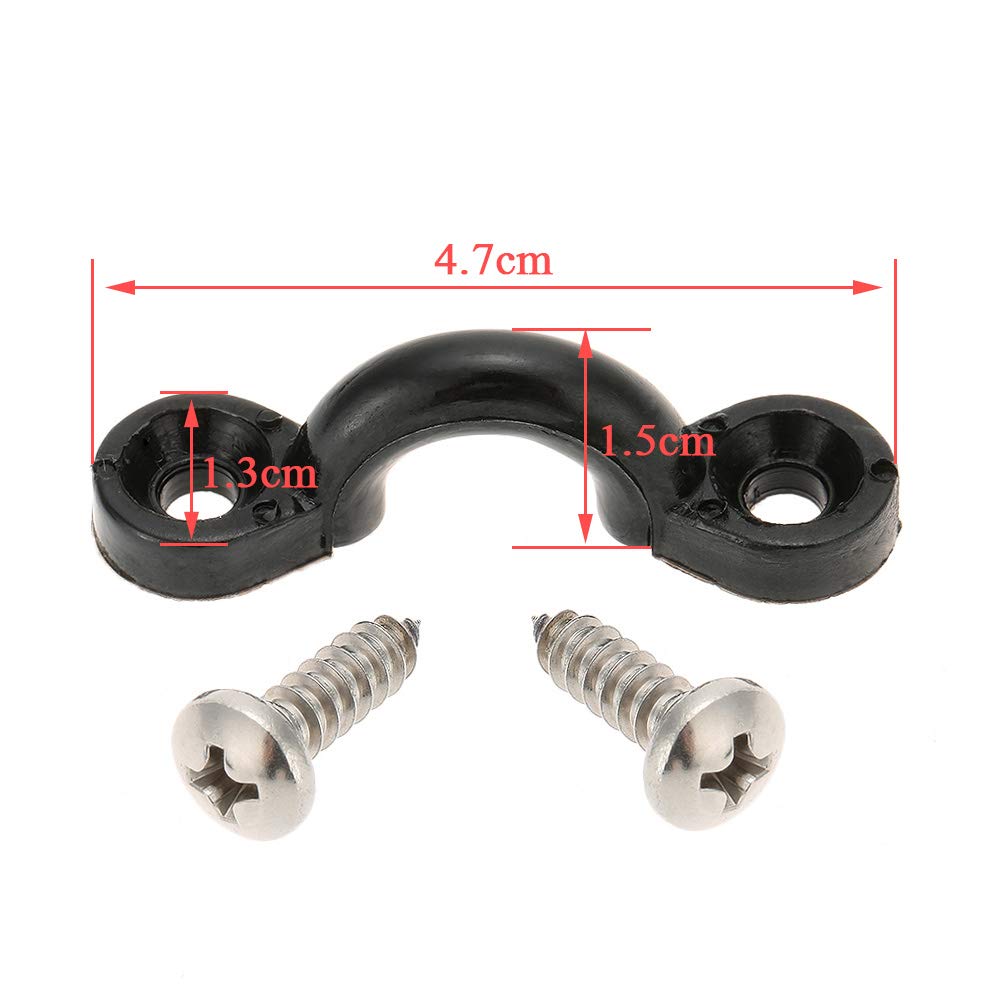 SplendoRoute Kayak Pad Eye Kit 10pcs Nylon Bungee Deck Loops with 20 Screws for Kayak
