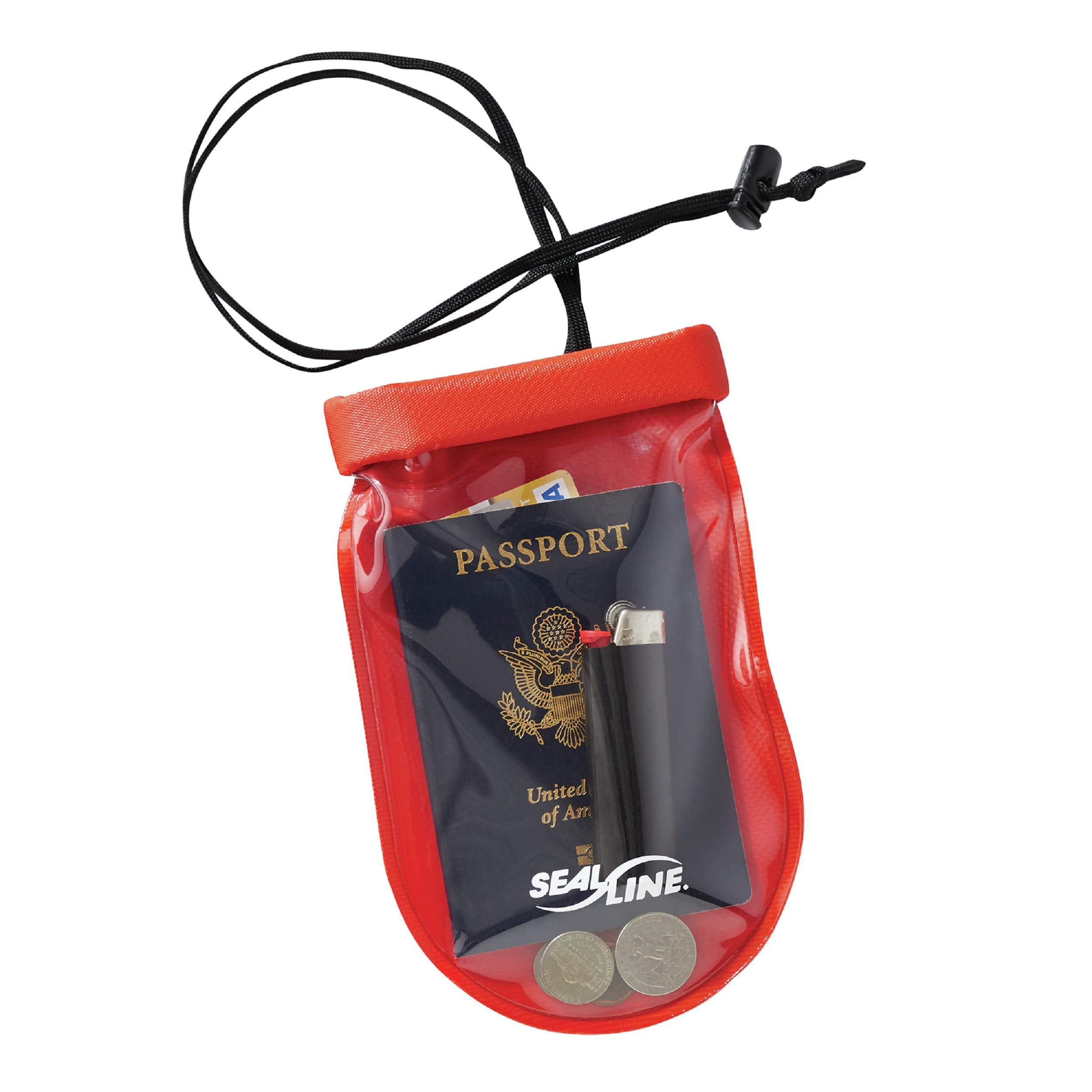 SealLine See Pouch Waterproof Travel Kit Bag, Red, Large