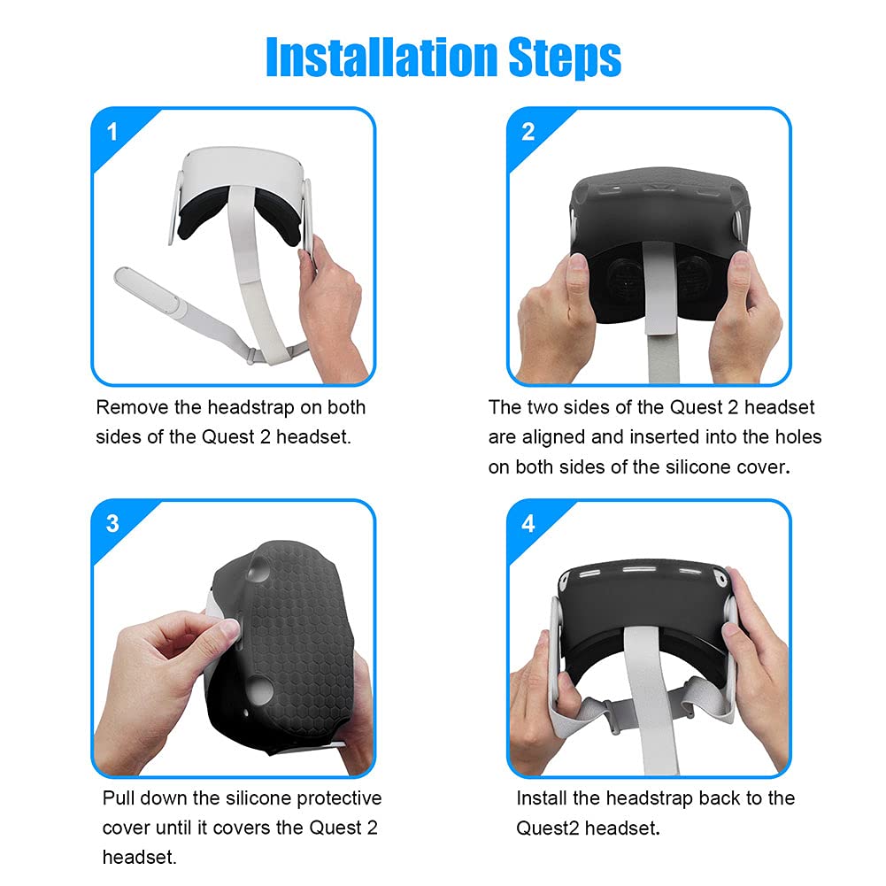 VR Shell Front Face Silicone Protector Cover Replacement Silicone Protective Cover Gaming Headset Skin for Quest 2 Durable Front Cover Accessories
