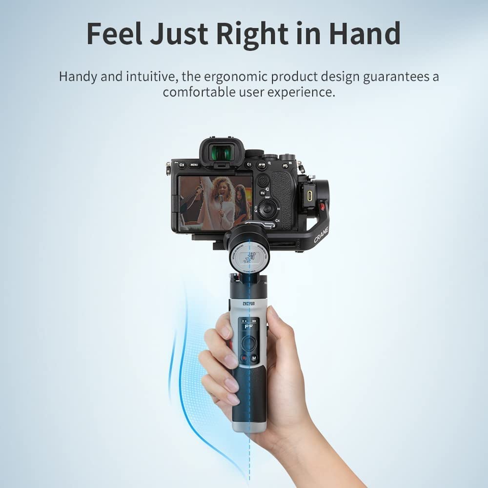 Zhiyun Crane M2S Gimbal Stabilizer for Smartphone Mirrorless DSLR Camera Action Camera,3-Axis Gimbal for iPhone Gopro Sony Canon Nikon Fujifilm Panasonic Sigma(Zhiyun Crane M2 Upgrade Version)