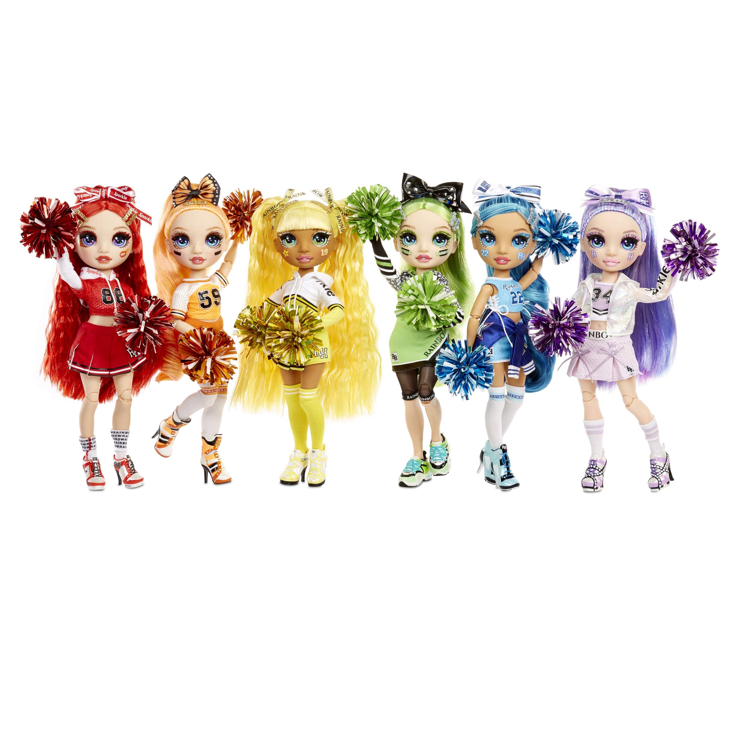 Rainbow High Cheer Ruby Anderson β Red Cheerleader Fashion Doll with 2 Pom Poms and Doll Accessories, Great Gift for Kids 6-12 Years Old