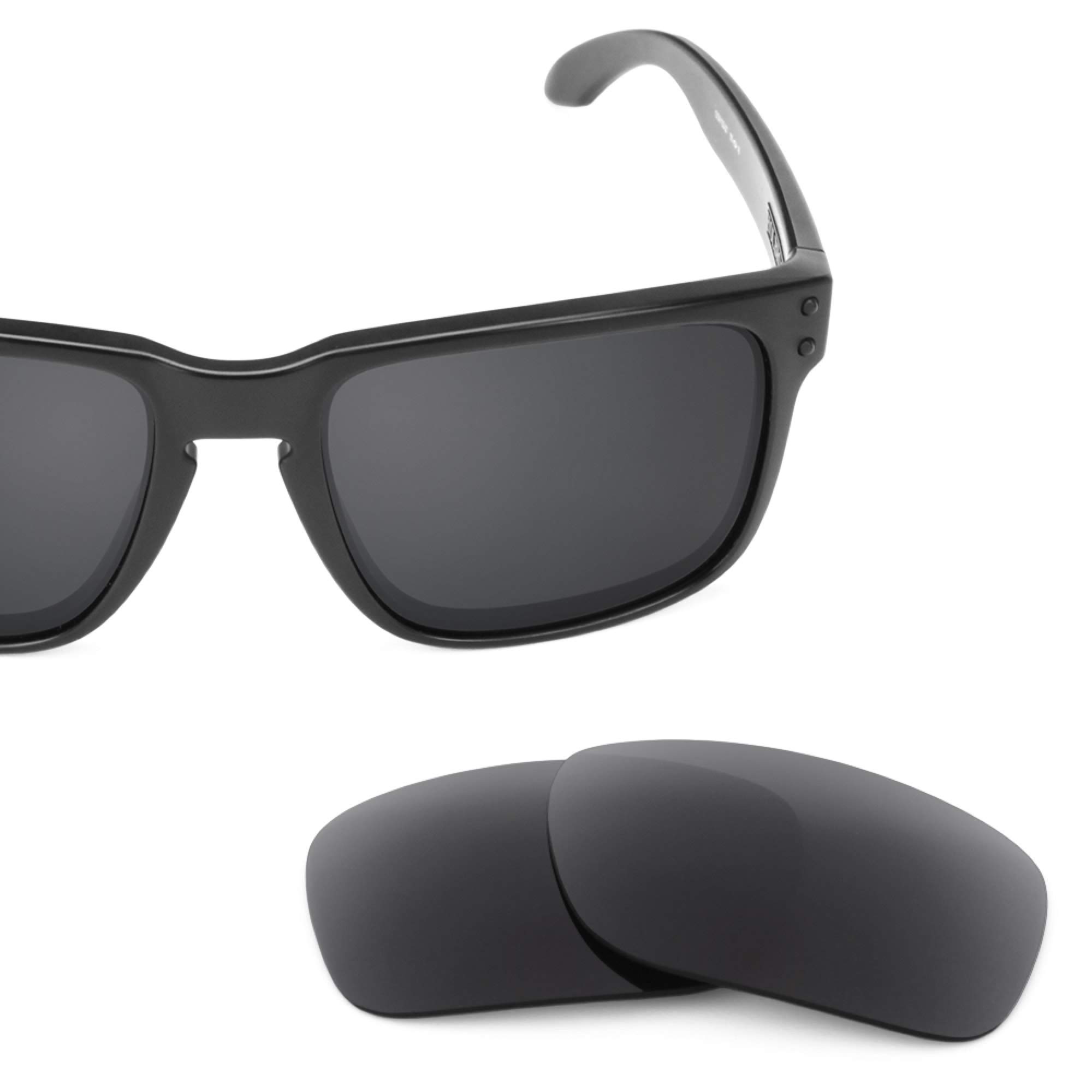 Revant Replacement Lenses for Oakley Holbrook sunglasses, UV Protection, Anti-Scratch and Impact Resistant, Polarized Stealth Black