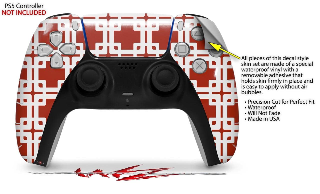 WraptorSkinz Skin Wrap compatible with Sony PS5 DualSense Controller Boxed Red Dark (CONTROLLER NOT INCLUDED)