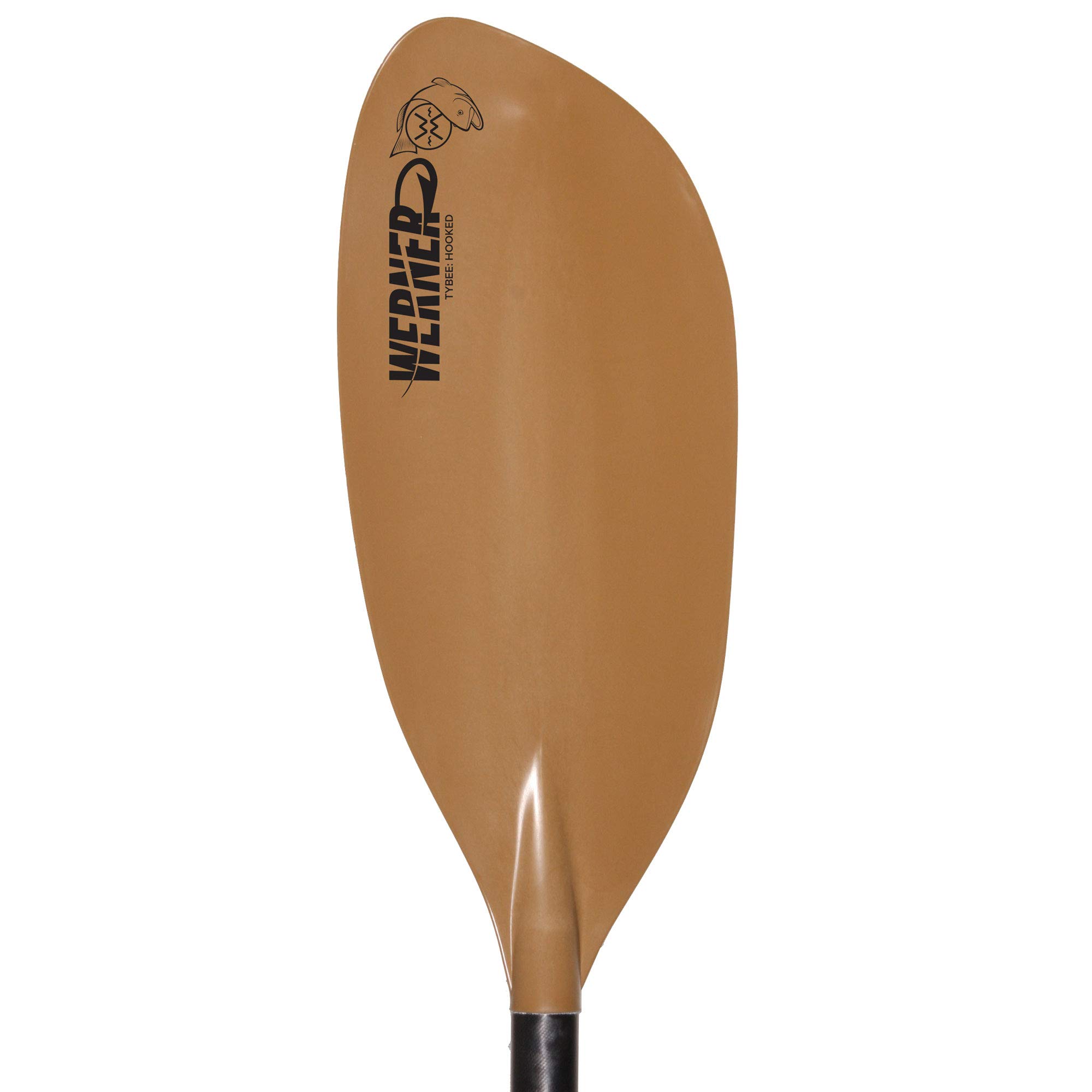 Werner Tybee Hooked Adjustable Fiberglass-Reinforced Kayak Fishing Paddle-Brown-260-280cm