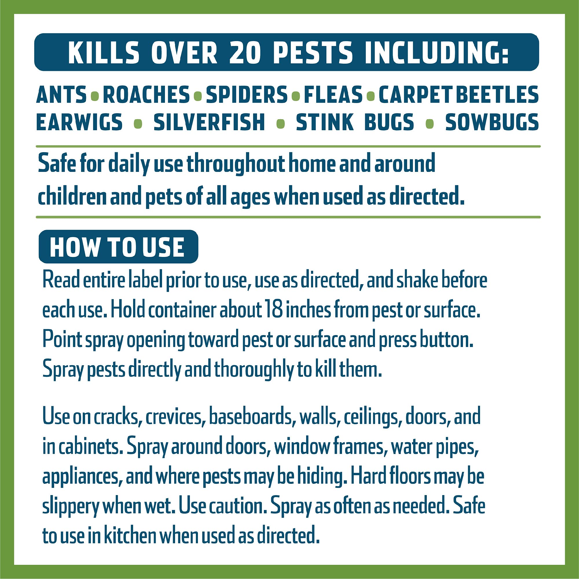 Wondercide - Ant & Roach Aerosol Spray for Kitchen, Home, and Indoor Areas - Ant, Roach, Spider, Flea, Stink Bug Killer with Natural Essential Oils - Pet Safe - 10 oz 2-Pack