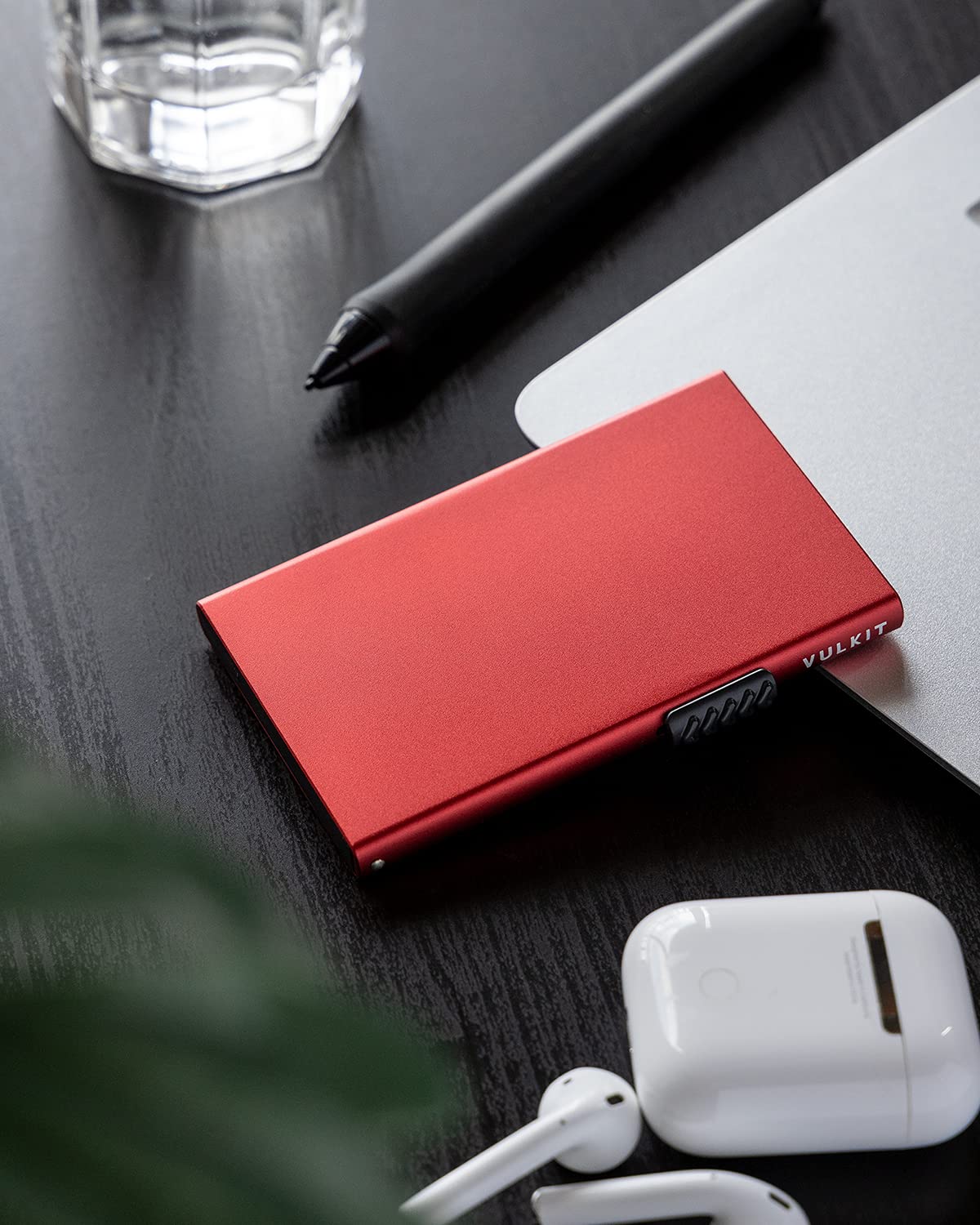 VULKIT Minimalist Credit Card Holder Pop Up Cards RFID Protection Slim Metal Wallet