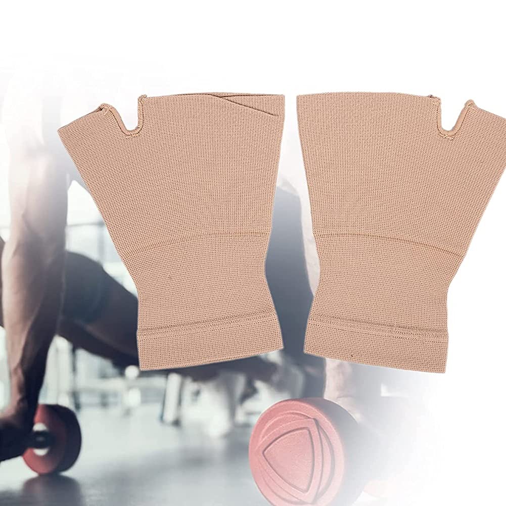 Wrist Brace Compression Recovery Support Brace Wrist Thumb Fingerless Wrist Gloves Sleeves for Carpal Tunnel Arthritis Tendonitis Repetitive Strain Sports Injuries Unisex 1 Pair