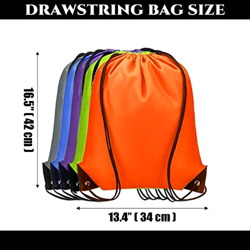 RLGPBON 12/24/48 Pack Drawstring Backpack Bulk Sport Bags Cinch Sack with String DIY Gym Sports Sackpack for Boys Girls Women Men
