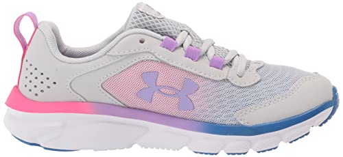Under Armour Girls' Big Kid Grade School Assert 9, Halo Gray, 3.5