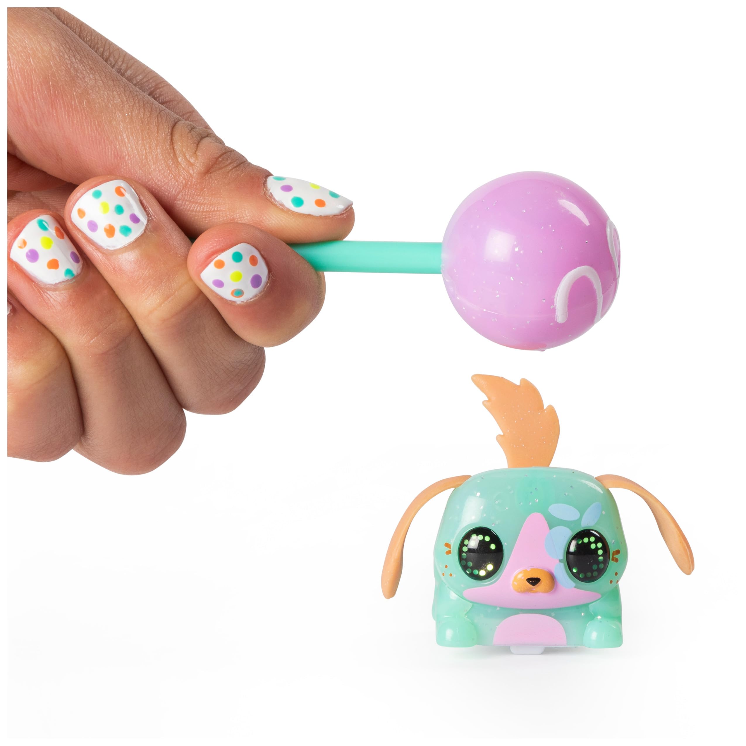 Spin Master Lollipets, Two Pack, Mini Interactive Collectible Pets with Candy-Shaped Accessory, for Ages 5 & up (Style May Vary), Multicolor