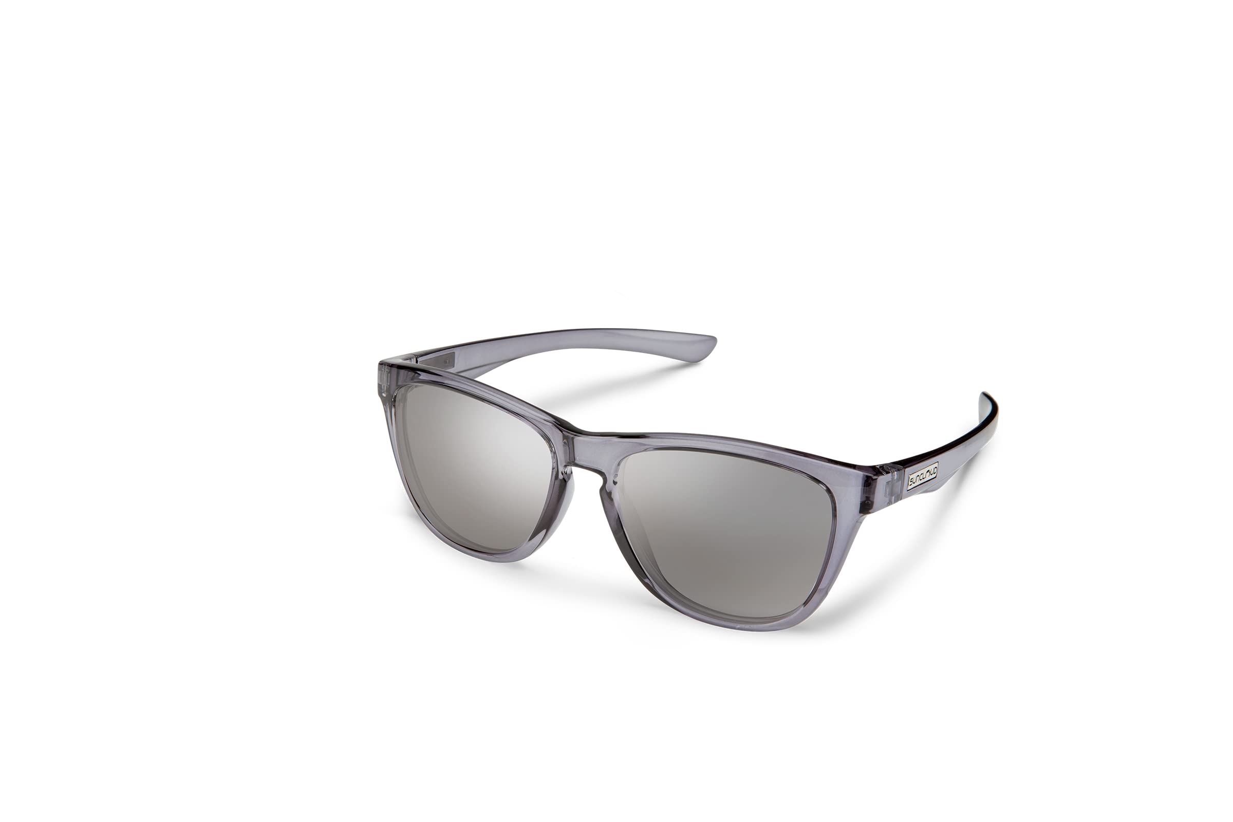 Suncloud Topsail Polarized Sunglasses, Transparent Gray/Polarized Silver Mirror, one Size