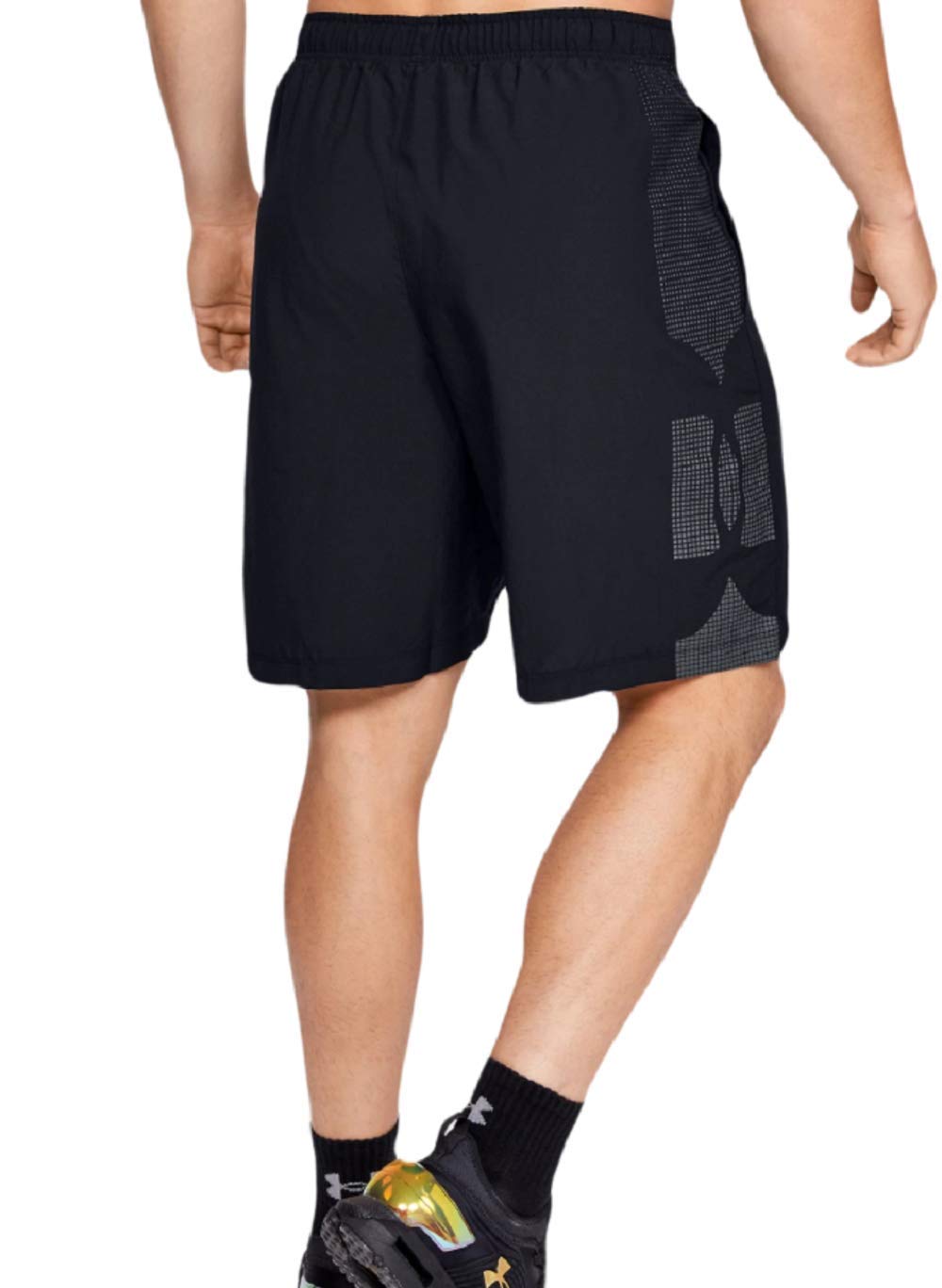 Under Armour Men's Woven Graphic Shorts (Black/Pitch Gray - 001, Medium)