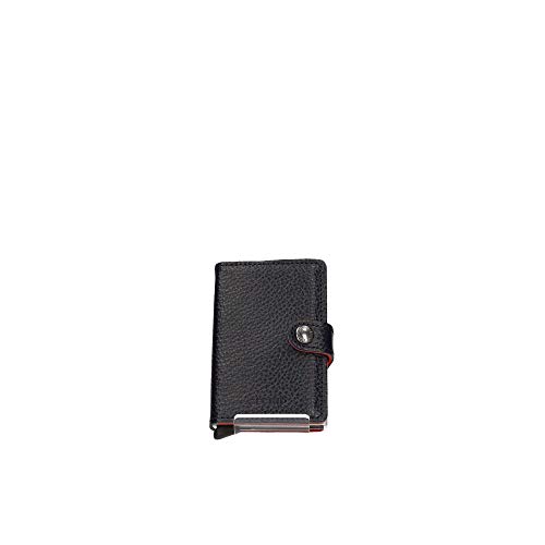 SECRID Mini Wallet Genuine Leather Veg Tanned Navy Safe Card Case max 12 cards