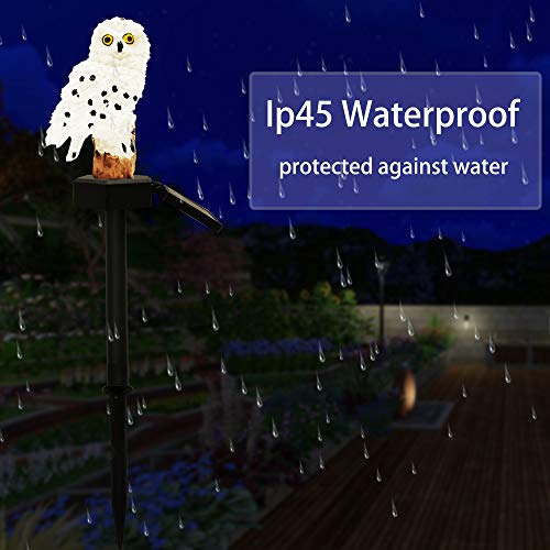 Solar Garden Lawn Light,Led Owl Shape Waterproof Outdoor Landscape Pathway Stake Light for Yard Patio Home Festival Decorative(White Owl)