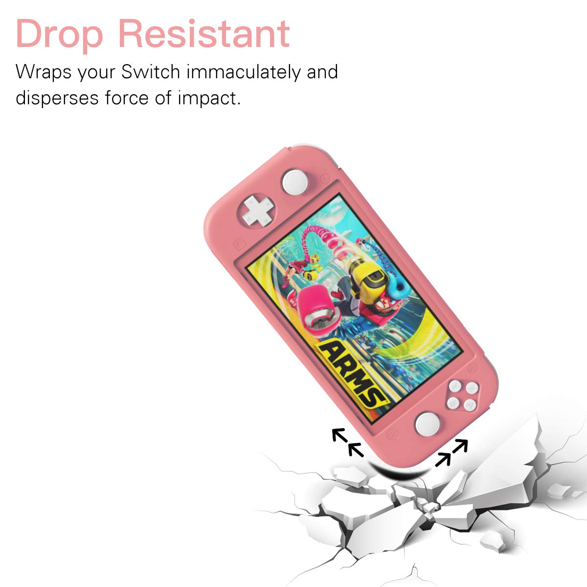 TiMOVO Cover Compatible with Switch Lite - Zacian and Zamazenta Edition Case, Anti-Slip Soft Silicone Cover Case Protective Shell Fit Switch Lite Console, Pink